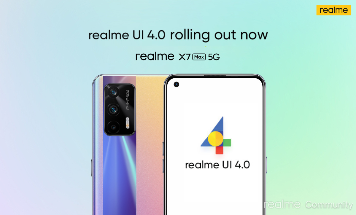 Realme UI 4.0 based Android 13 For Realme X7 Max 5G Starts Rolling Out Realme UI 4.0 based Android 13 For Realme X7 Max 5G Starts Rolling Out